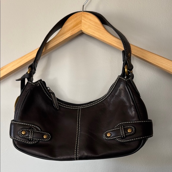 Chaps | Bags | Chaps Classic Black Leather Womens Bag | Poshmark